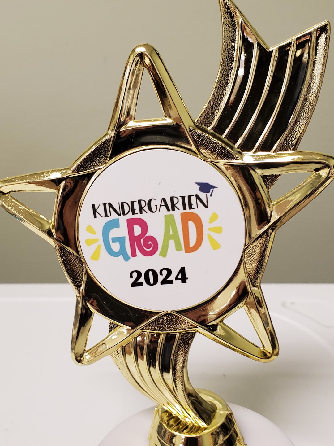 Customized 2024, or 2025, Kindergarten Grad Trophy, Graduation ...