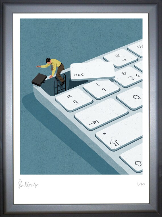 Signed Limited Edition Art Print of 'escape' - Etsy UK