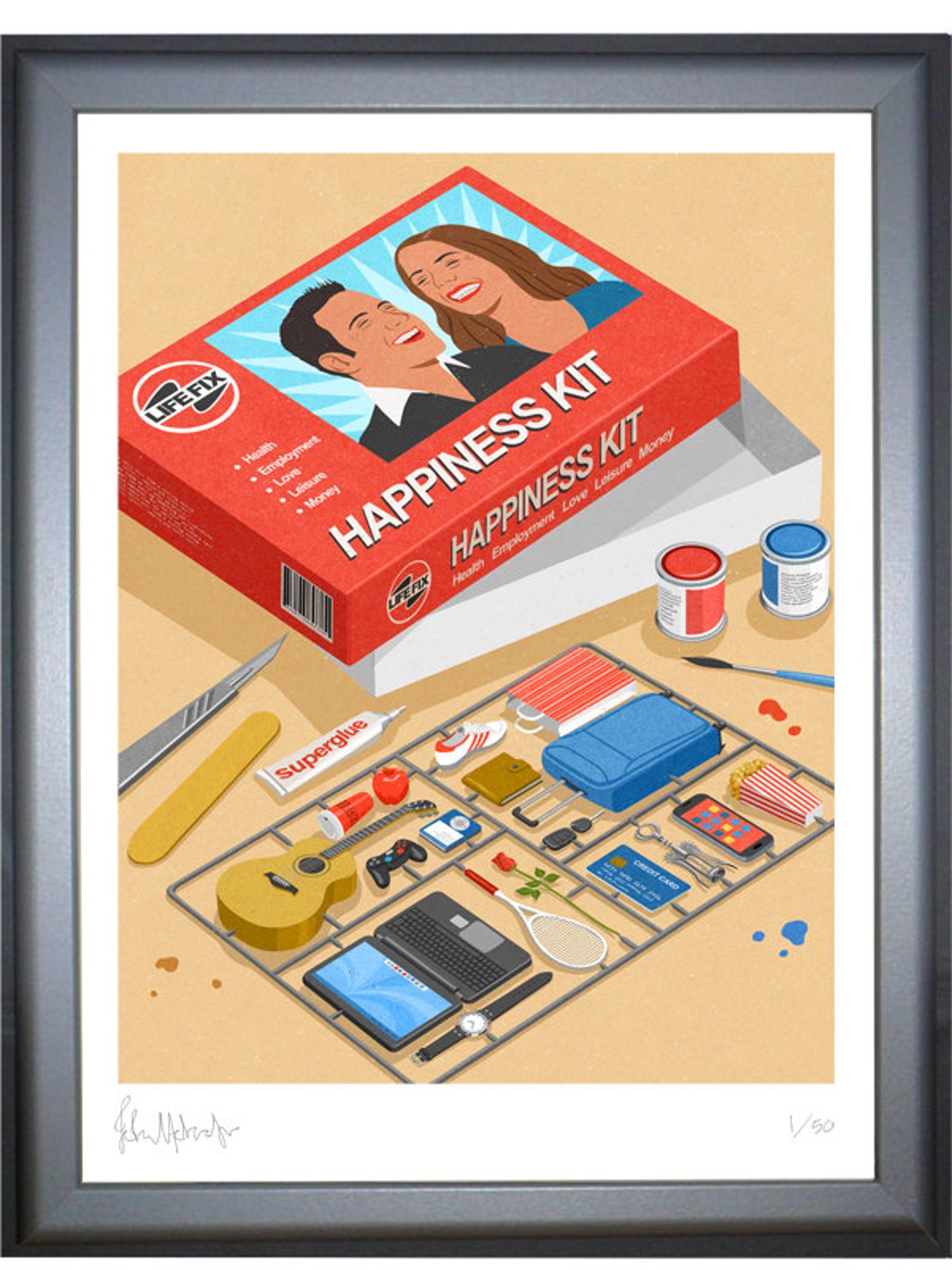 Signed Limited Edition Humorous Art Print of Conceptual Illustration ...