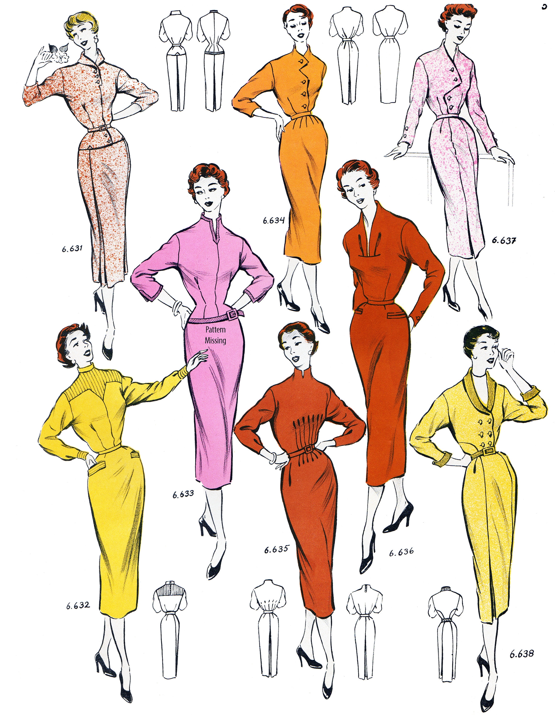 1954 Fall Issue French Fashion Pattern Book Eclair Coupe Paris - Etsy