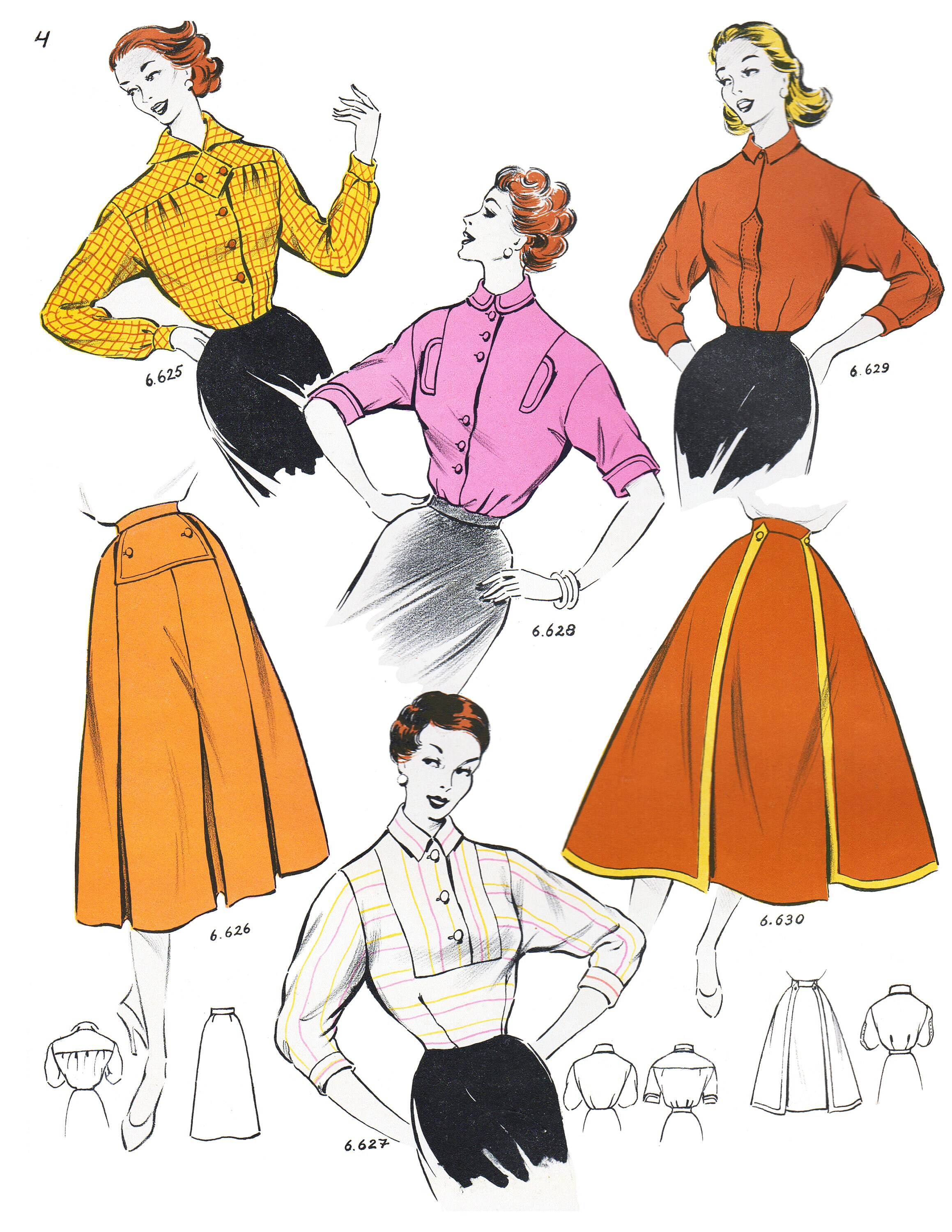 1954 Fall Issue French Fashion Pattern Book Eclair Coupe Paris - Etsy