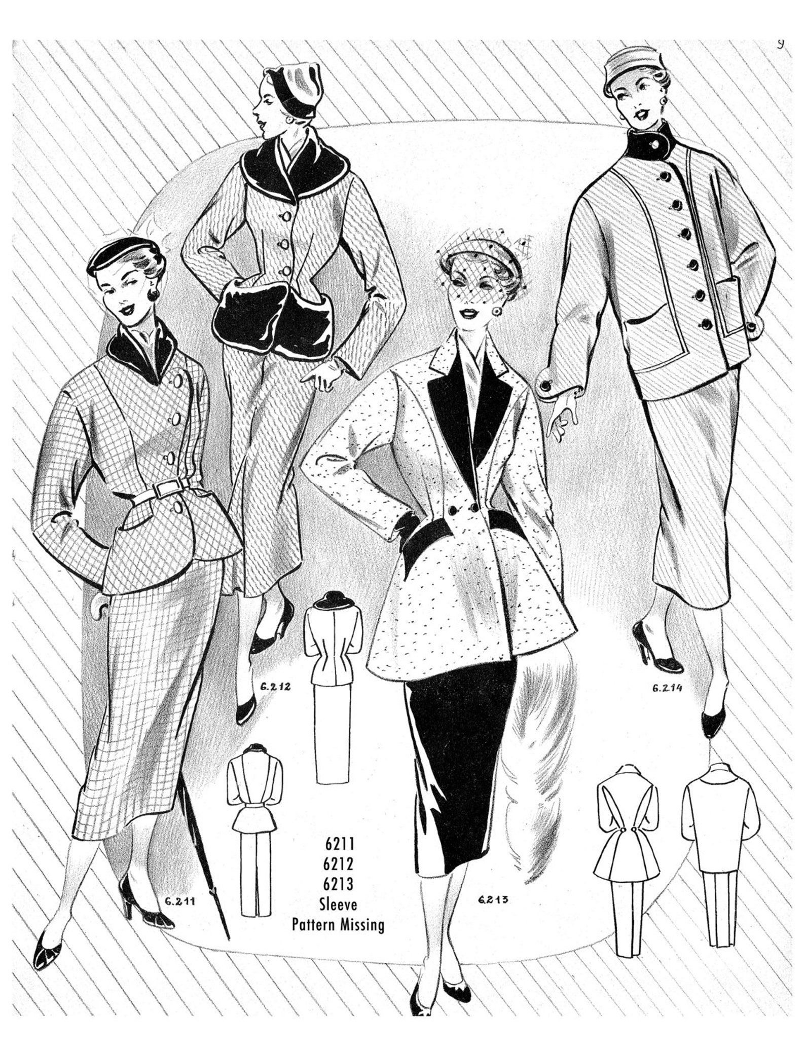 1953 Fall Issue French Fashion Pattern Book Eclair Coupe Paris - Etsy