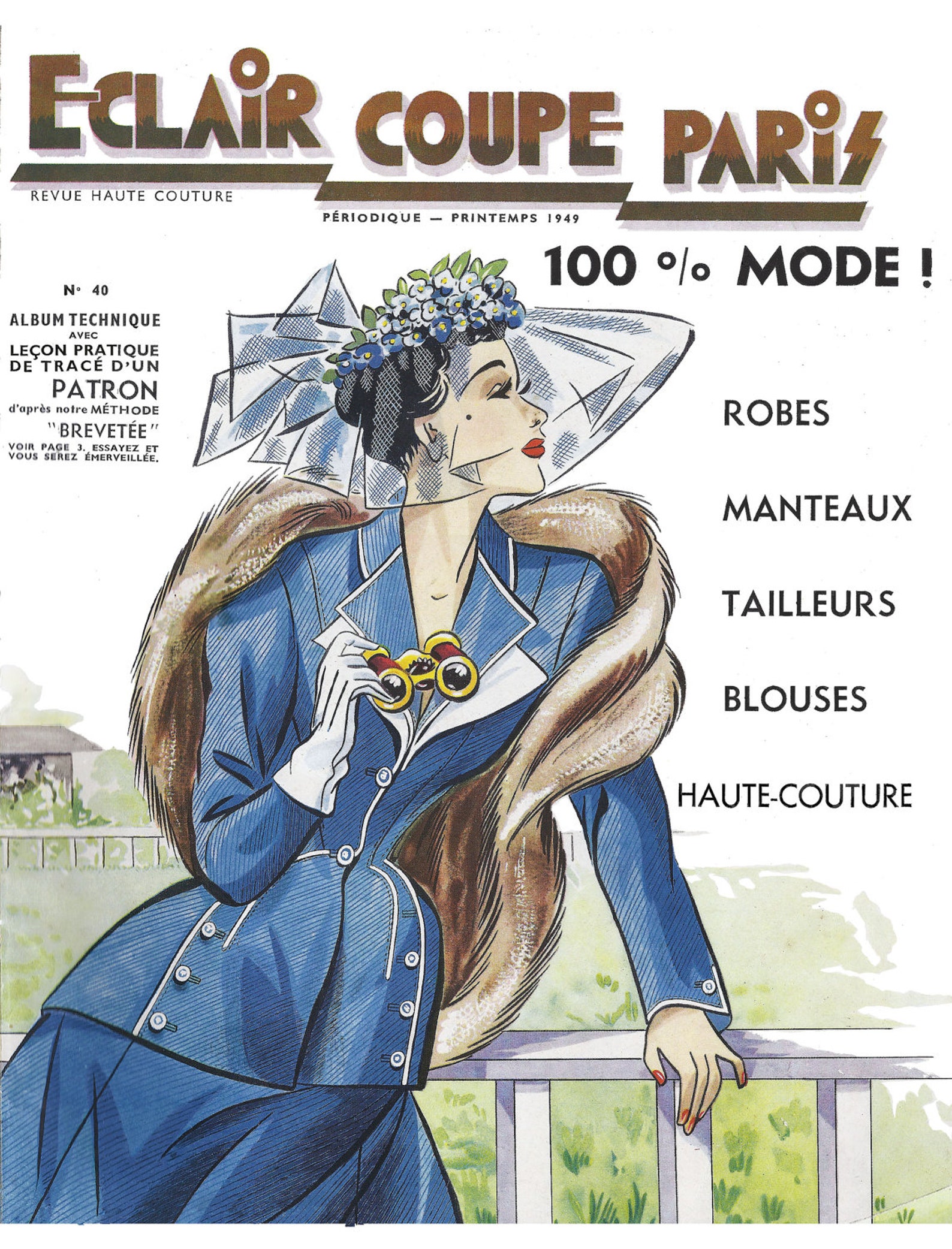 1949 Spring Issue French Fashion Pattern Book Eclair Coupe Paris - Etsy