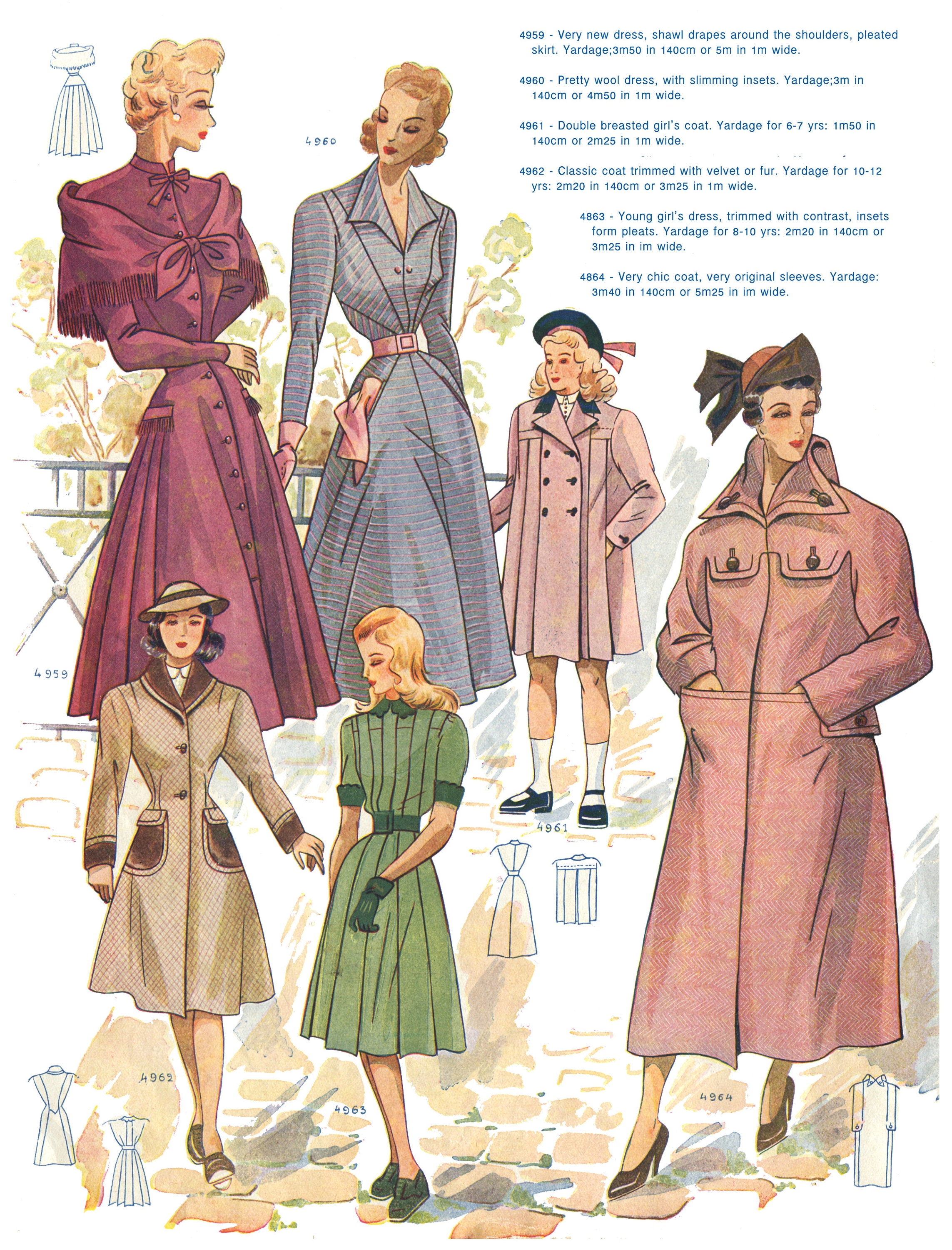 1949 Fall Issue French Fashion Pattern Book Eclair Coupe Paris - Etsy