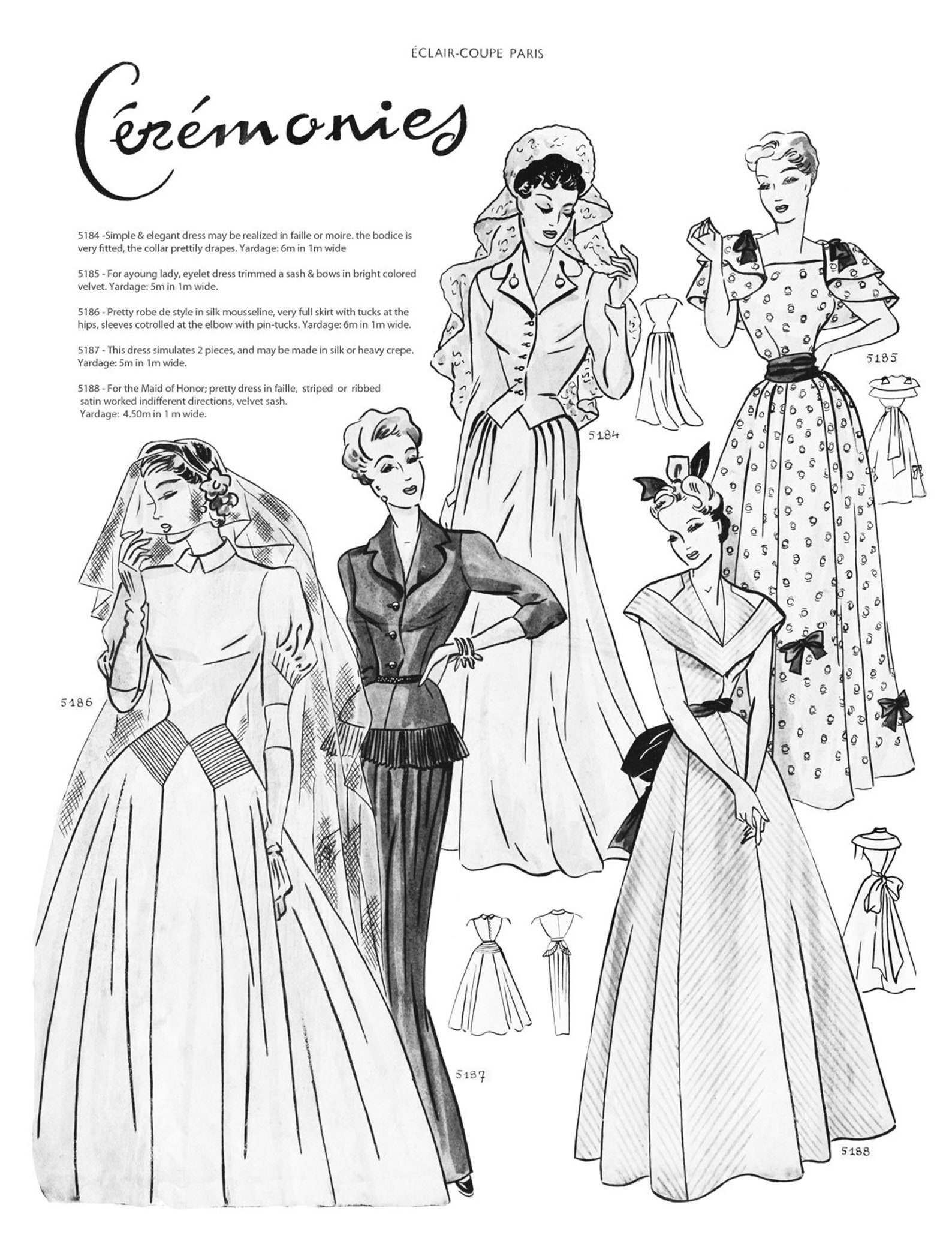 1950 Summer French Fashion Pattern Book Eclair Coupe Paris - Etsy