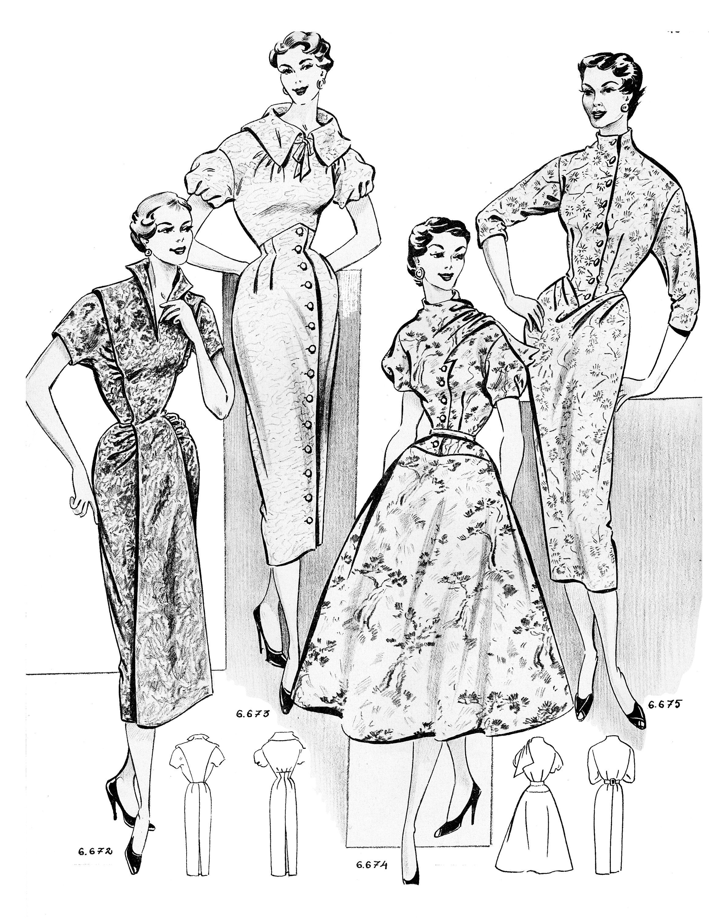 1954 Fall Issue French Fashion Pattern Book Eclair Coupe Paris - Etsy