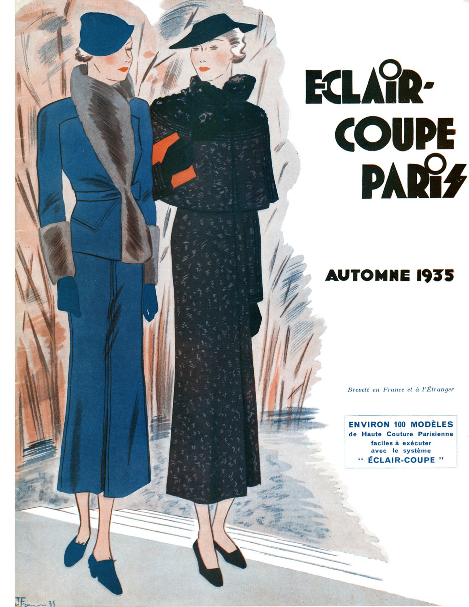 1935 Fall Issue Franse Mode Patroon Boek Eclair Coupe Parijs - Etsy ...