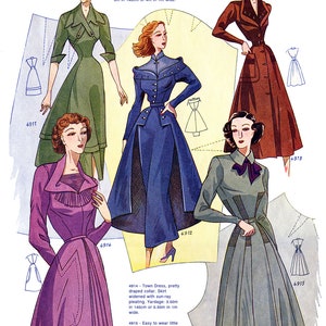 1949 Fall Issue French Fashion Pattern Book Eclair Coupe Paris - Etsy
