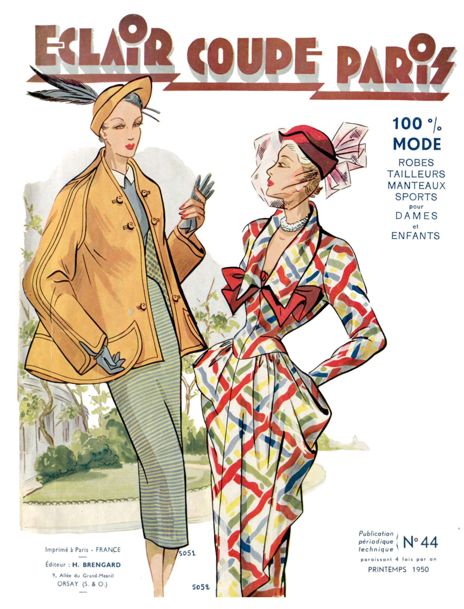 1950 Spring French Fashion Pattern Book Eclair Coupe Paris - Etsy