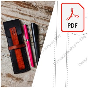 DIY Leather Fountain Pen Case Pattern – PDF Template for Handmade Pen ...