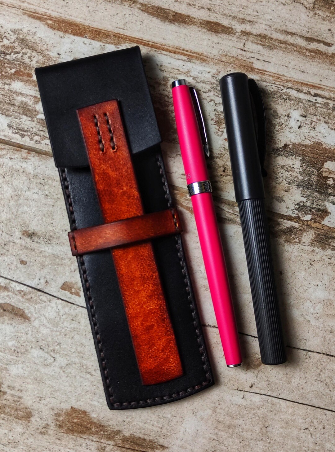 DIY Leather Fountain Pen Case Pattern – PDF Template for Handmade Pen ...