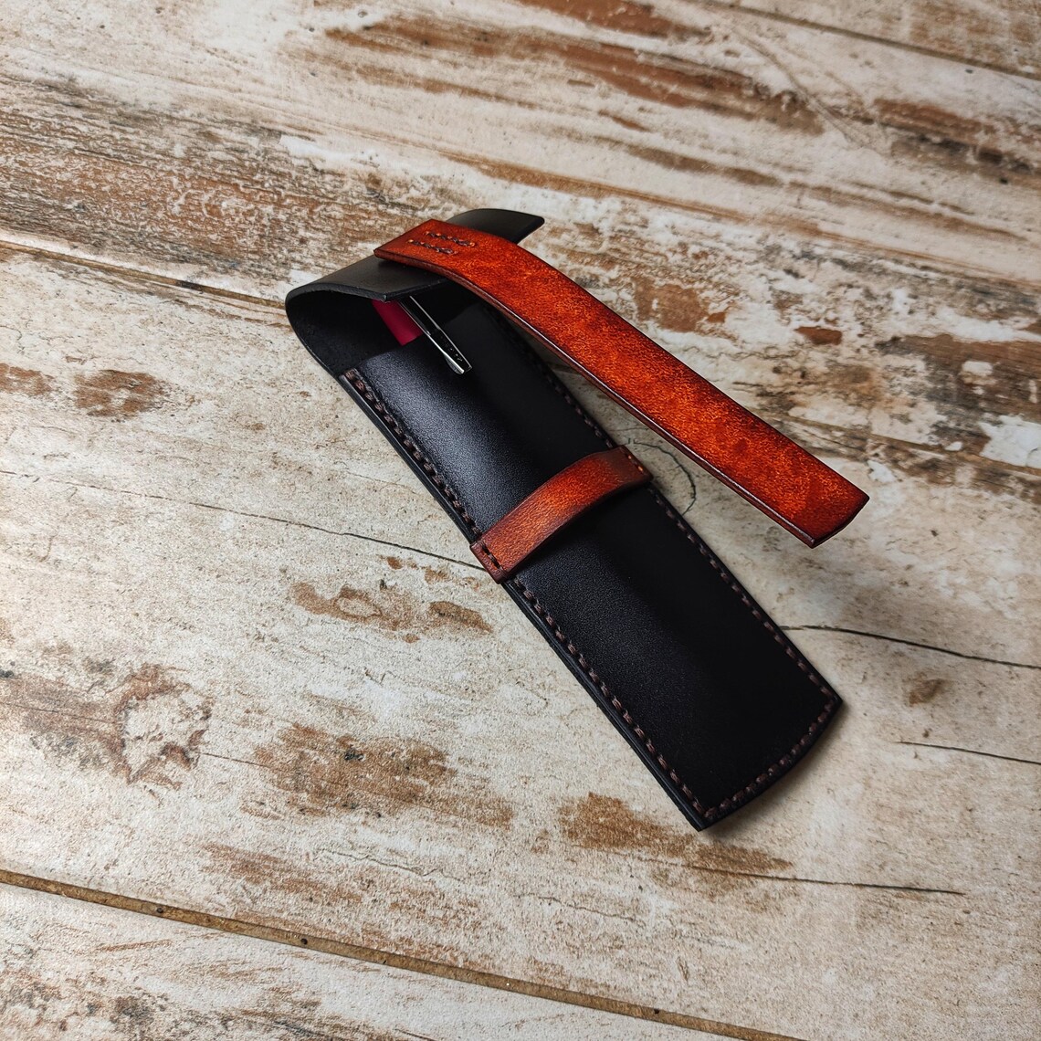 DIY Leather Fountain Pen Case Pattern – PDF Template for Handmade Pen ...