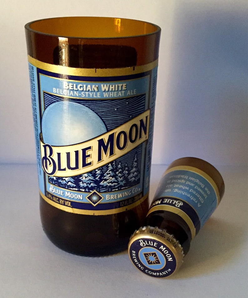 Mens Gift Blue Moon Beer Bottle Shot Glass Chaser Set | Etsy
