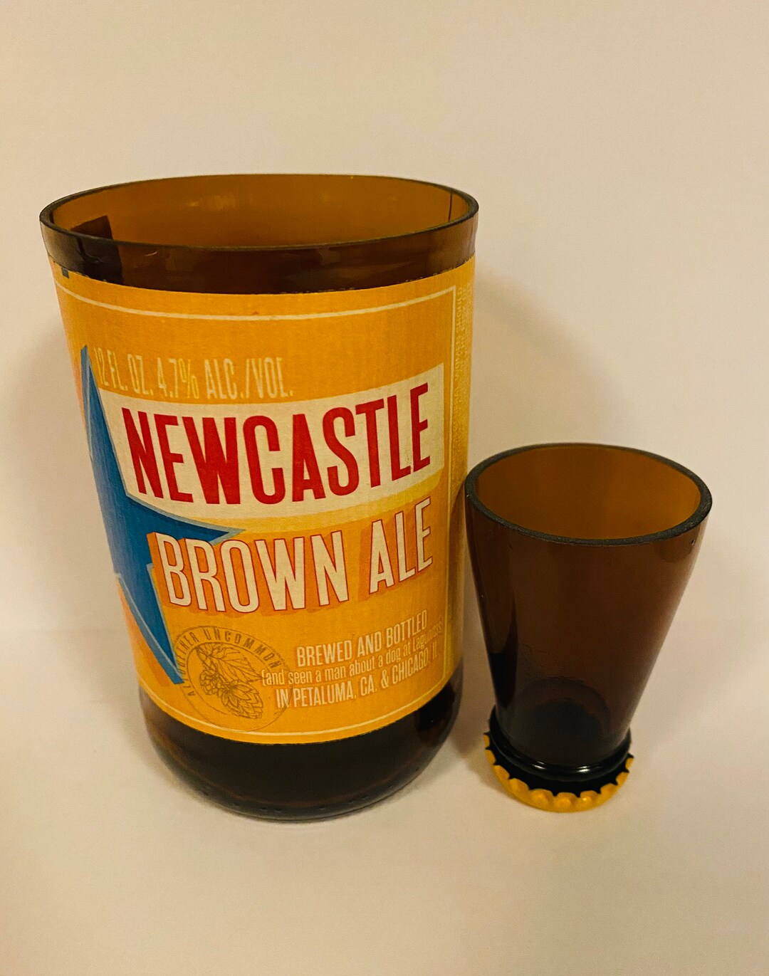 Beer Bottle Shot Glass Chaser Set Newcastle Brown Ale - Etsy