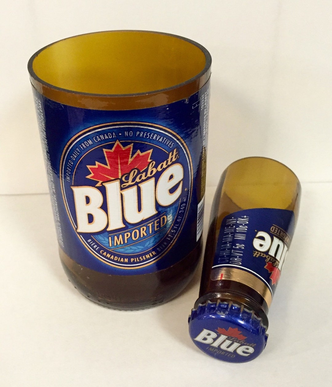 Labatt Blue Beer Bottle Shot Glass Chaser Set. Fathers Day Gift. Mens ...