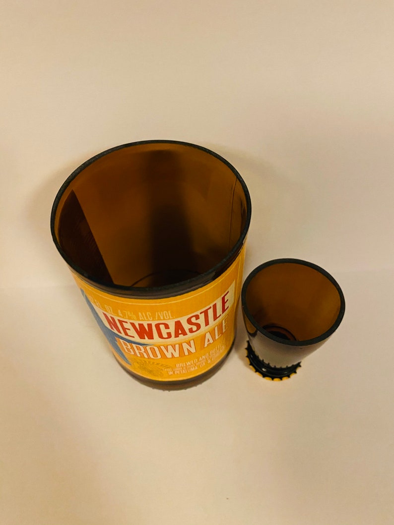 Beer Bottle Shot Glass Chaser Set Newcastle Brown Ale - Etsy