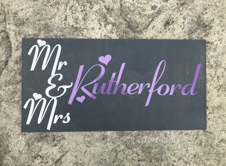 Name Sign, Personalized Decor, Anniversary Gifts, Rustic Wooden Decor ...
