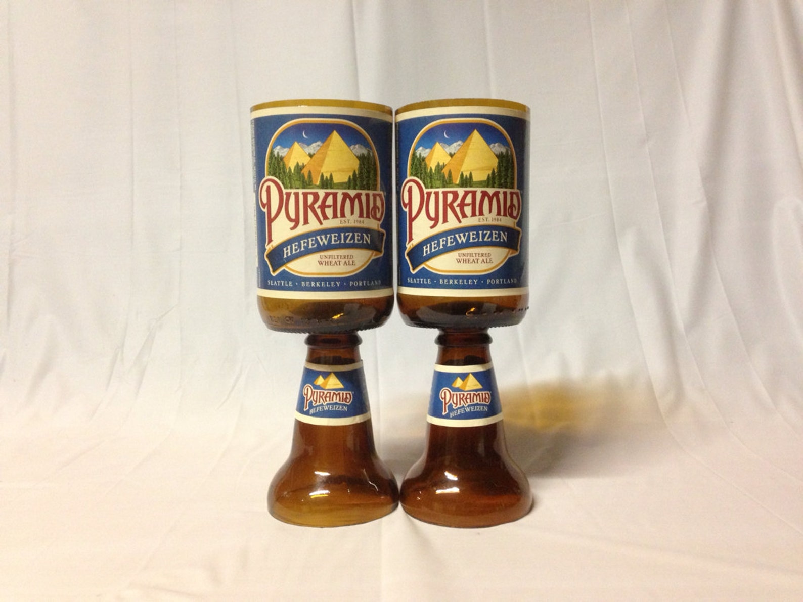 Wine Glasses Pyramid Hefeweizen Beer Bottle, Beer Gifts, Couples Gift ...