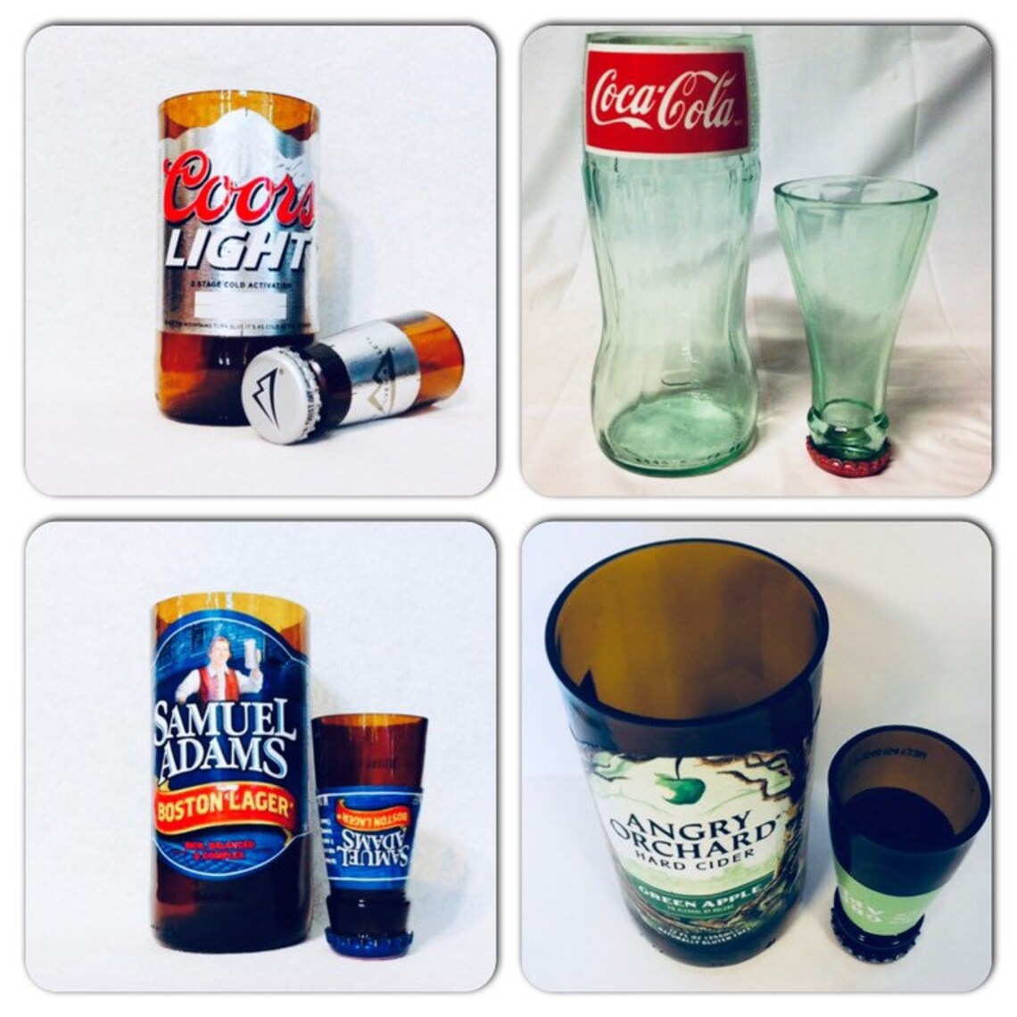 Shot Glass Tumbler Set Made With Repurposed Beer Bottles, Boyfriend ...