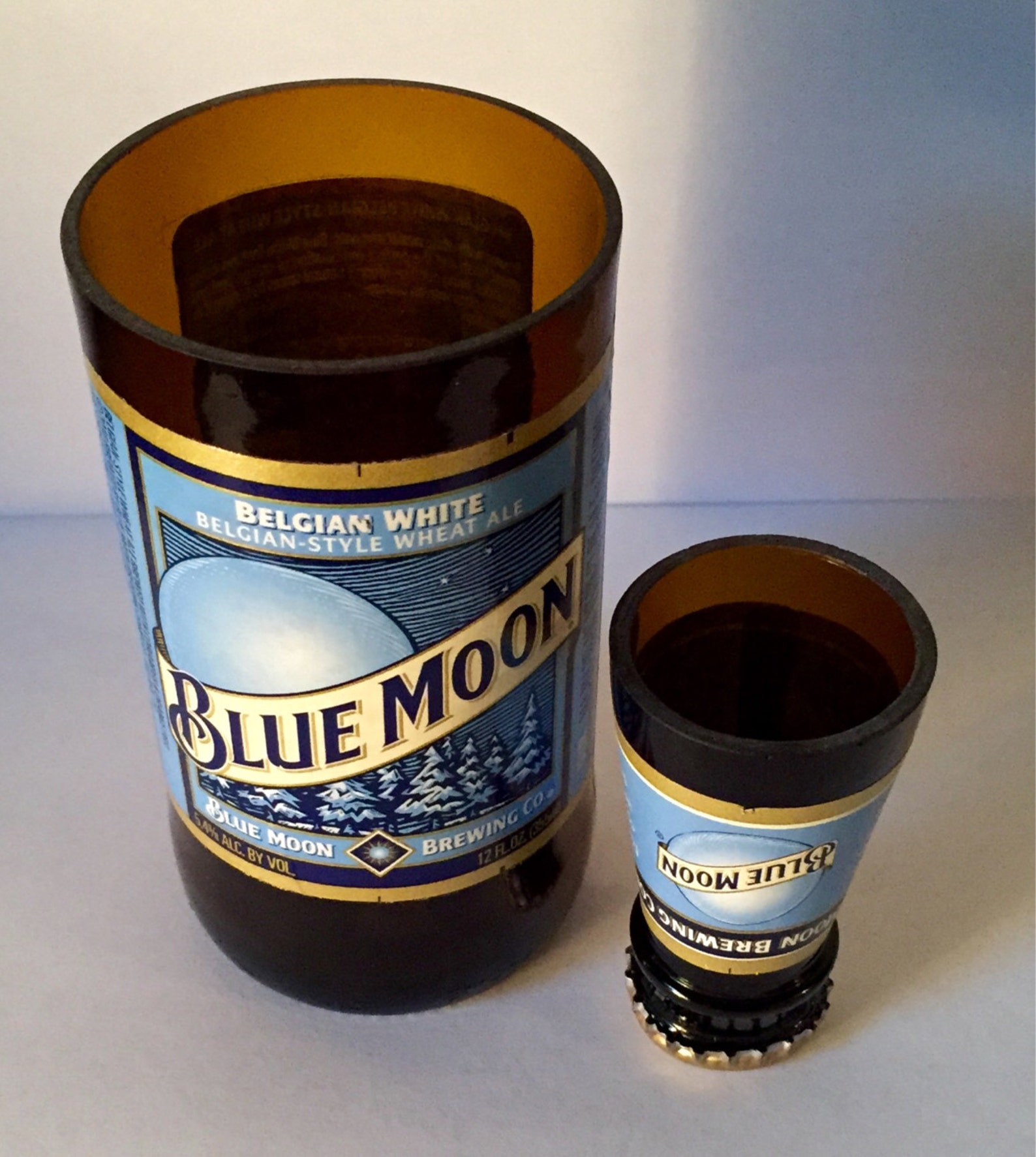 Men’s Gift, Blue Moon, Beer Bottle Shot Glass Chaser Set, Gifts for Him ...