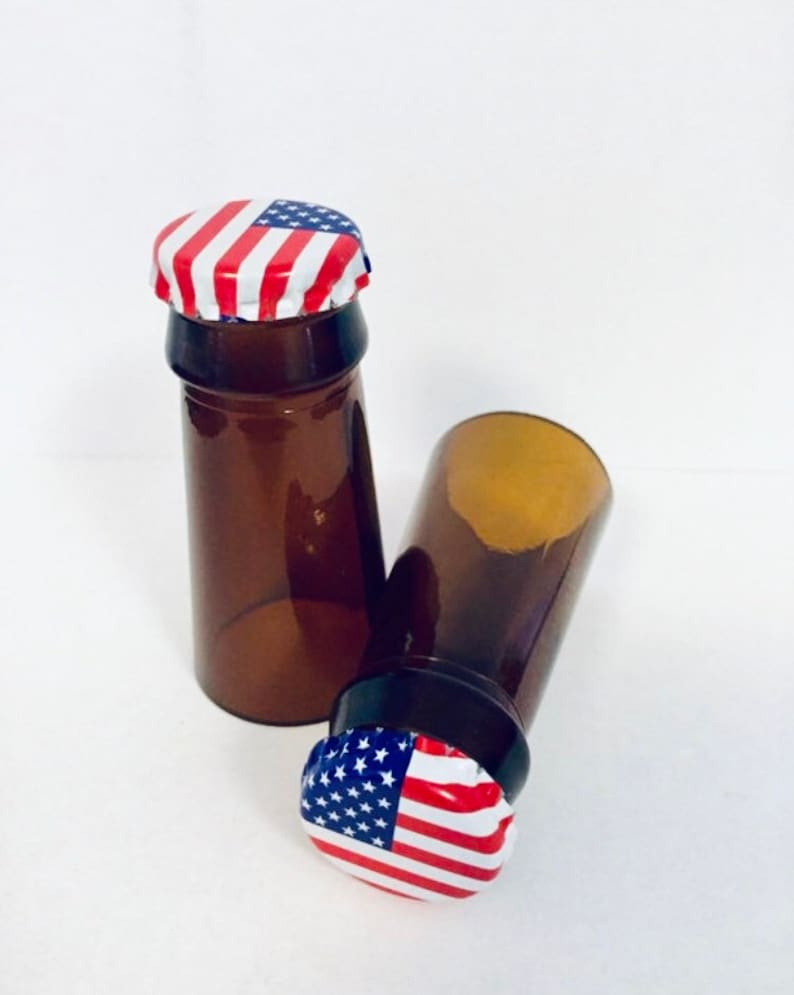 Beer Bottle Shot Glasses American Flag Cap | Etsy