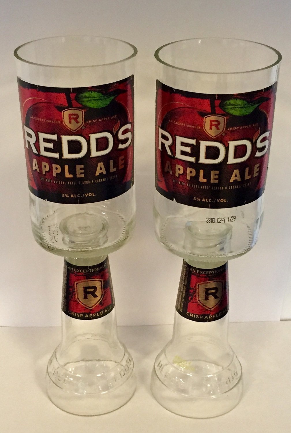 Wine Glasses Beer Bottle Redd's Apple Ale Birthday Gifts | Etsy