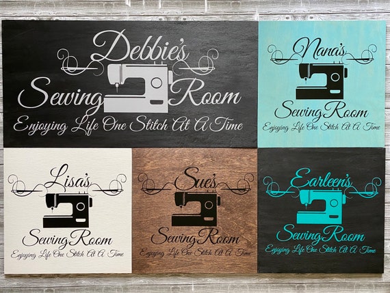 Personalized Gift Embroidery Decor Personalized Signs Sewing Room Decor ...