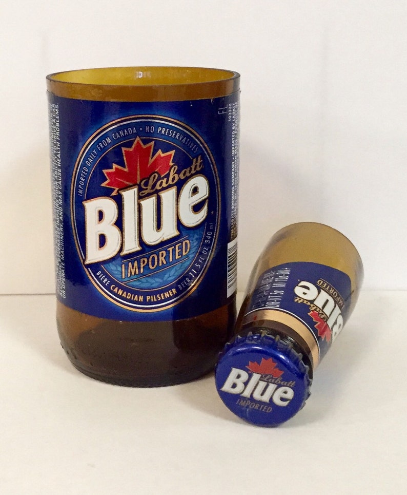 Labatt Blue Beer Bottle Shot Glass Chaser Set. Fathers Day Gift. Mens ...