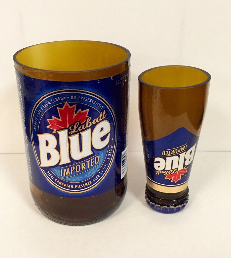 Labatt Blue Beer Bottle Shot Glass Chaser Set. Fathers Day Gift. Mens ...