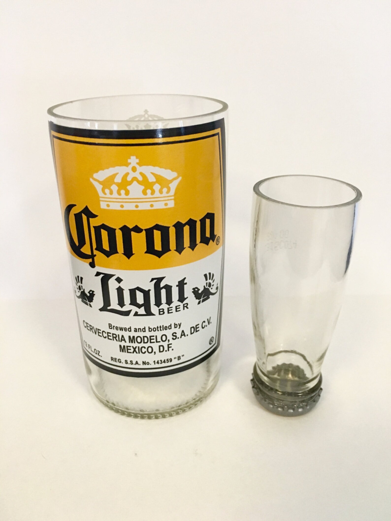 Beer Bottle Shot Glass Chaser Set Corona Light - Etsy