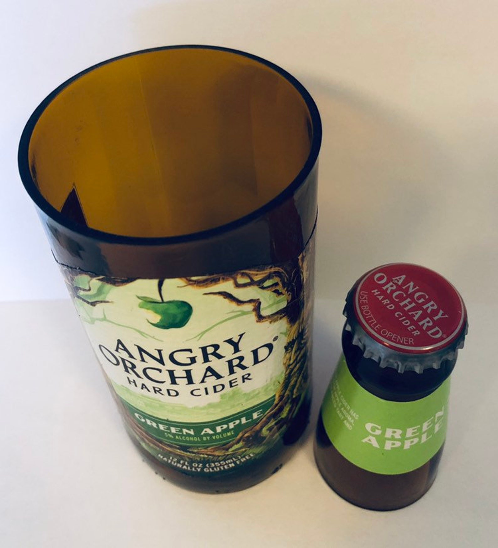 Beer Bottle Shot Glass Chaser Set Green Apple Angry Orchard | Etsy