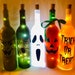 Halloween Decor. Halloween Lights. Wine Bottle Lights. Lighted ...