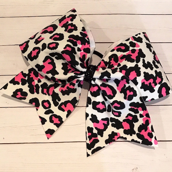 Cheetah Cheer Bow - Etsy