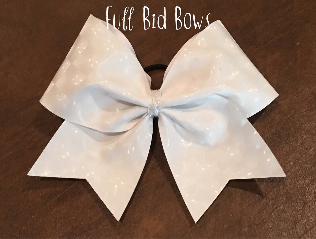 Cheer Bow - Hologram in White, Orange, Lime Green and Black - Etsy