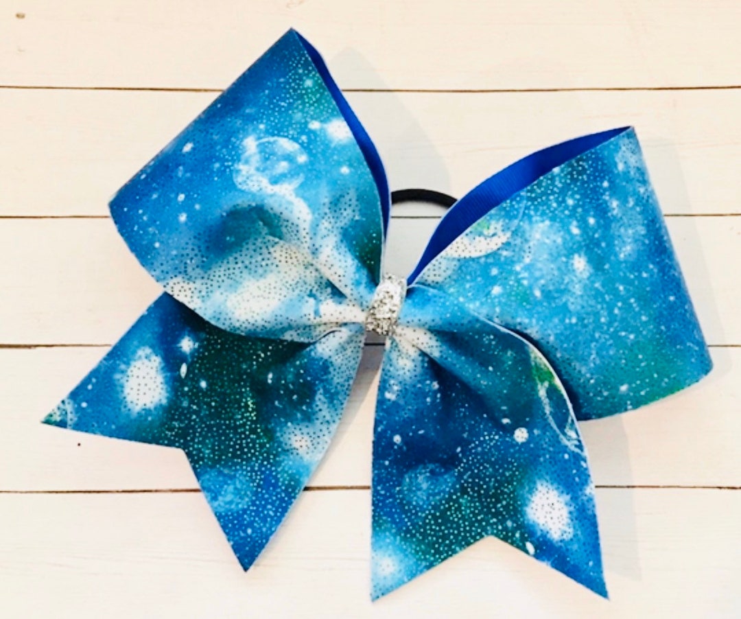 Cheer Bow - Blue Galaxy - Etsy