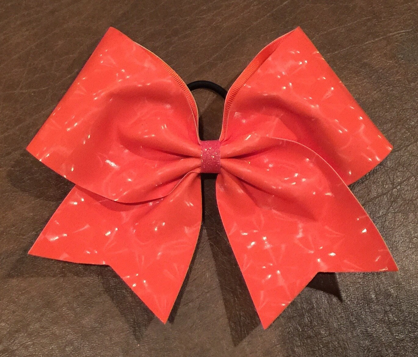 Cheer Bow Hologram in White Orange Lime Green and Black - Etsy