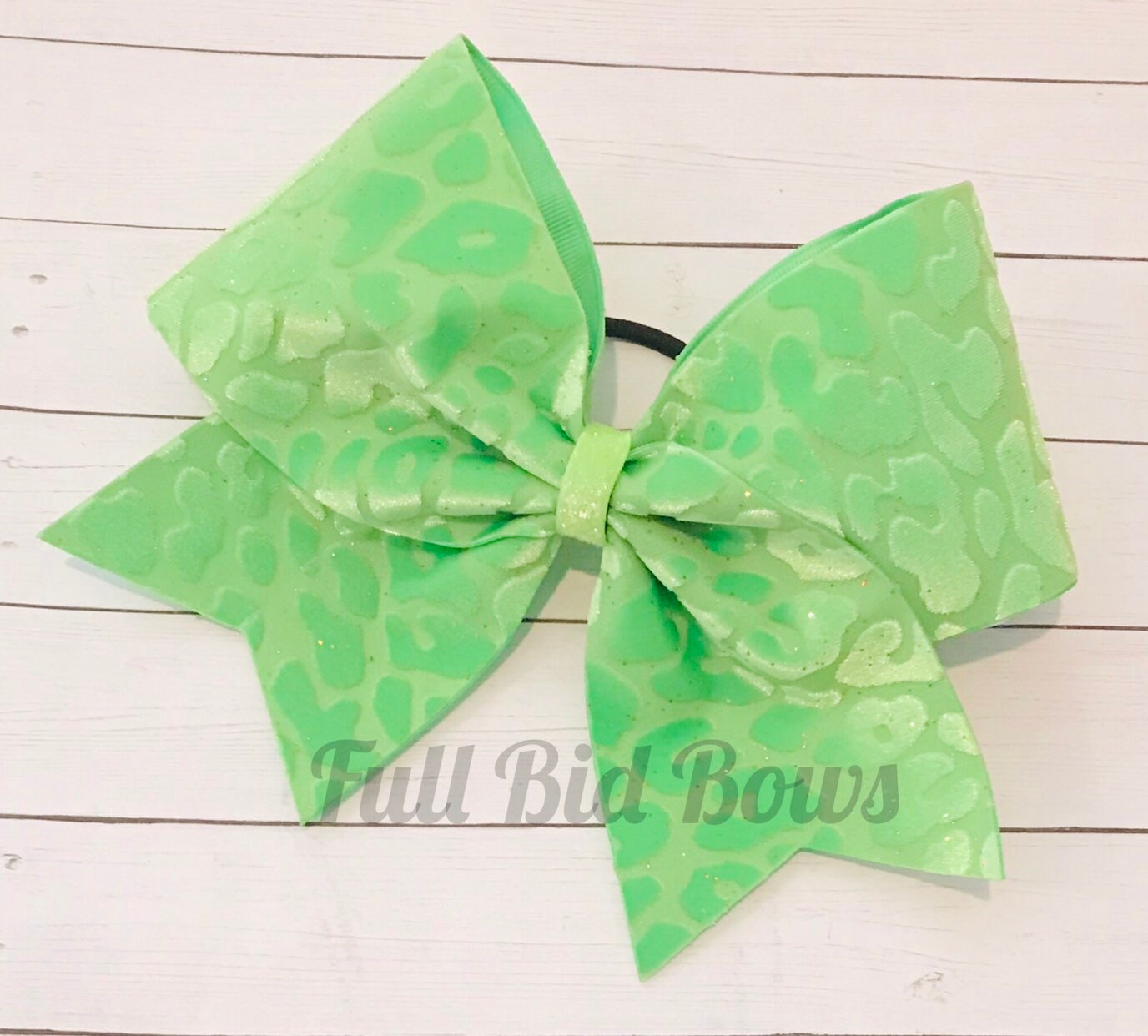 Cheer Bow Lime Green Cheetah | Etsy