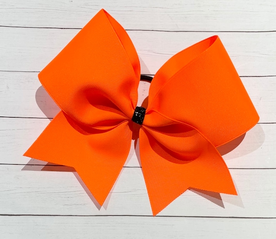 Practice Cheer Bow Neon Orange | Etsy