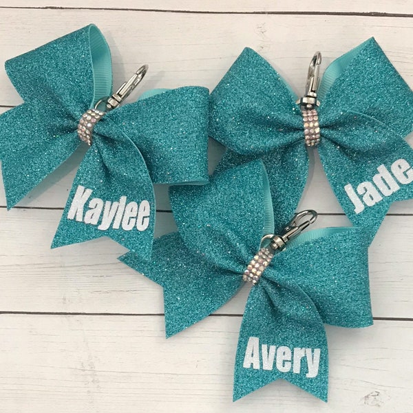 Cheer Bow Key Chain - Etsy
