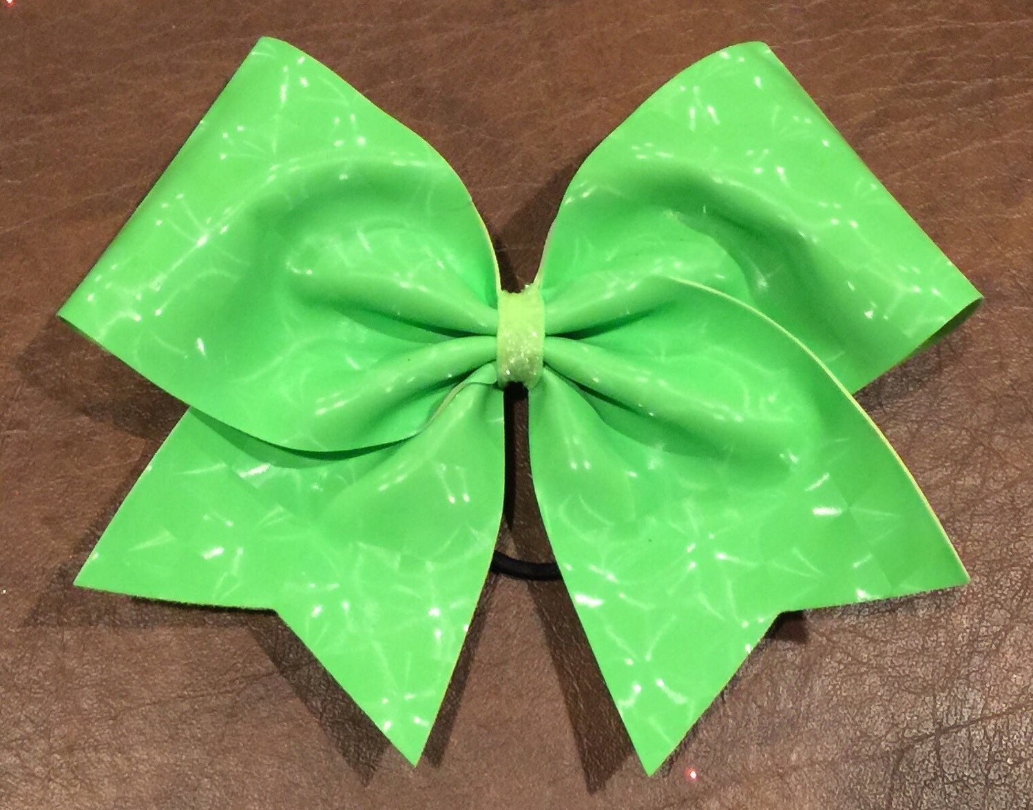 Cheer Bow Hologram in White Orange Lime Green and Black - Etsy