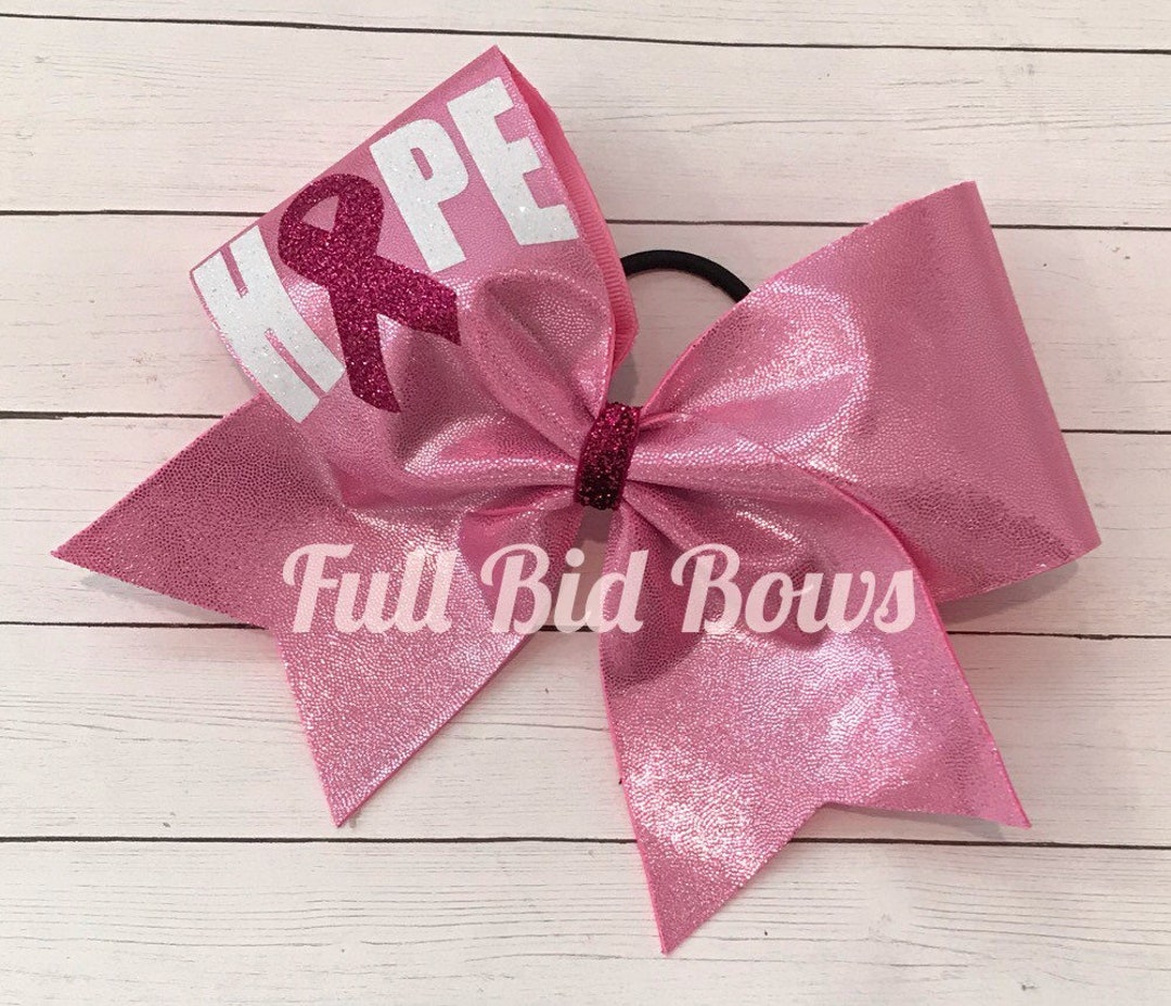 Cheer Bow - Breast Cancer Hope Bow - Etsy