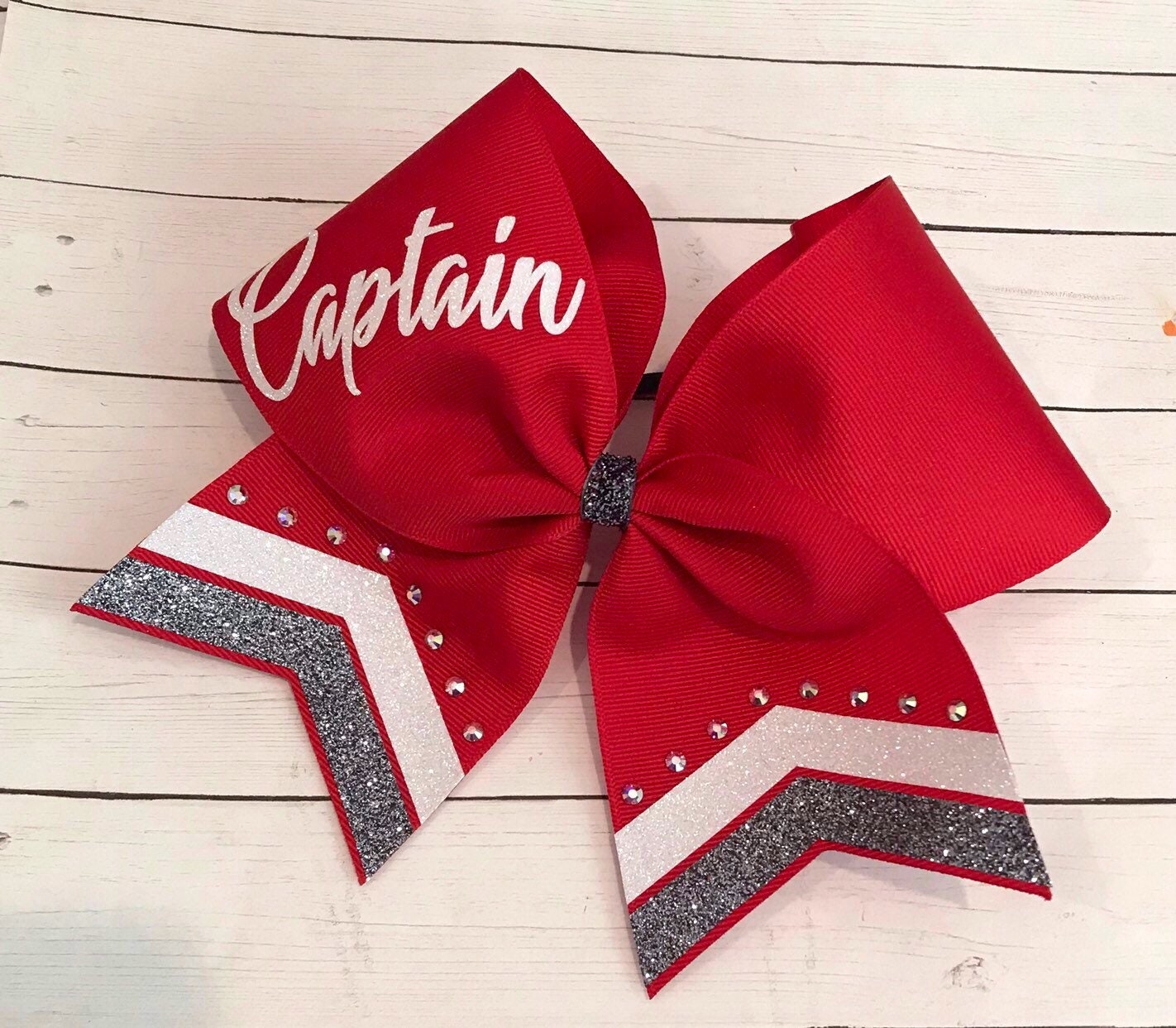 Captain or Name Cheer Bow ALL COLORS AVAILABLE | Etsy