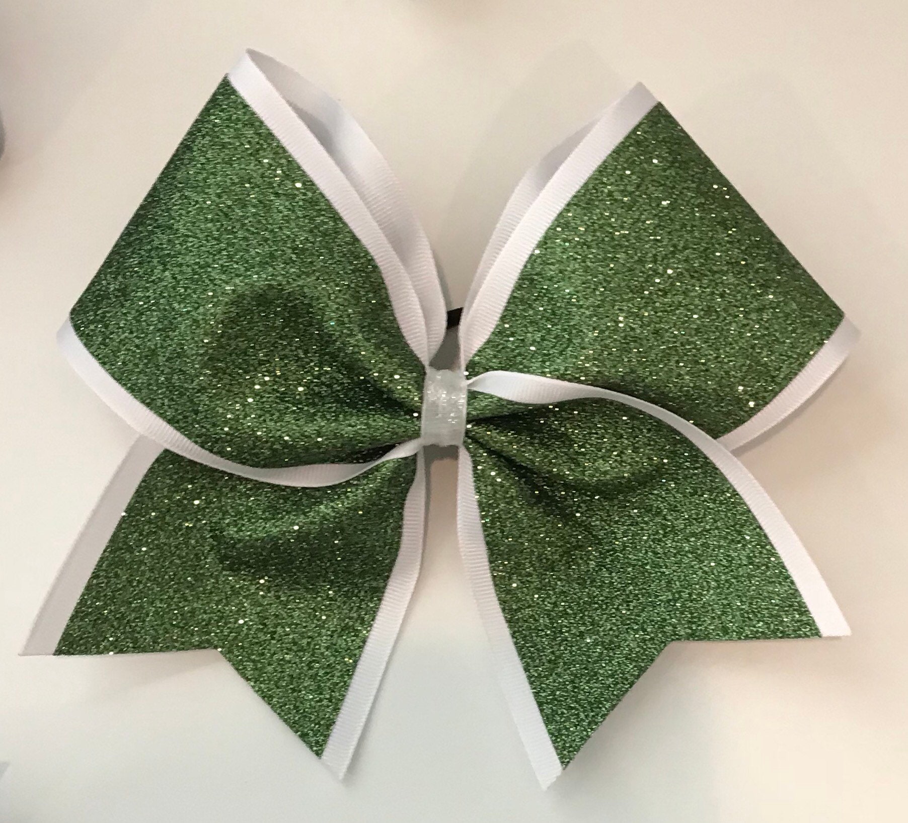 Cheer Bow glitter on white ALL COLORS available | Etsy