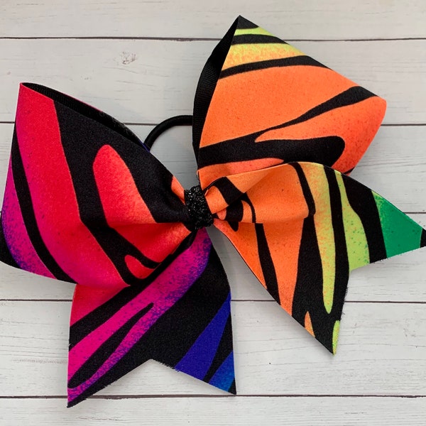 Zebra Cheer Bow - Etsy