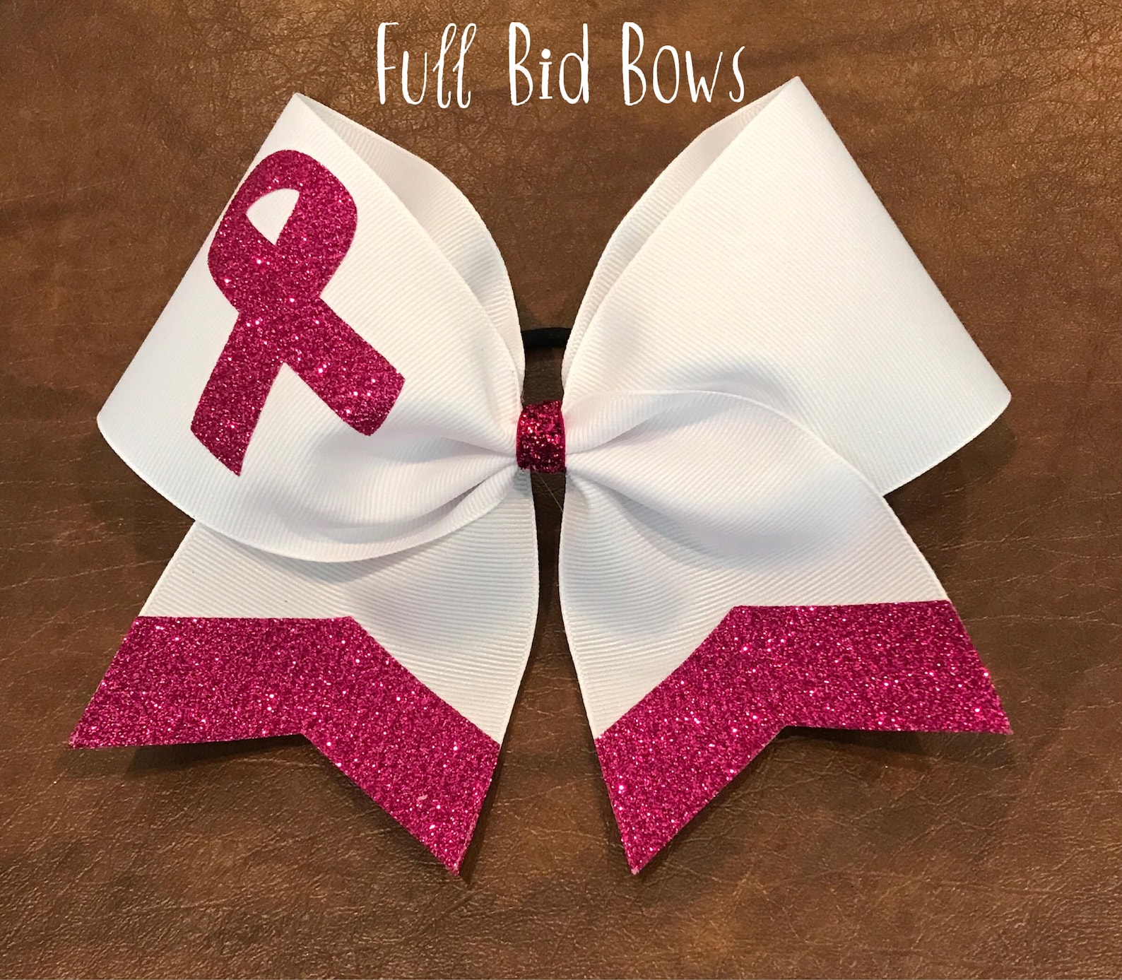 Cheer Bow - Breast Cancer Practice Bow With Chevron Edge - Etsy