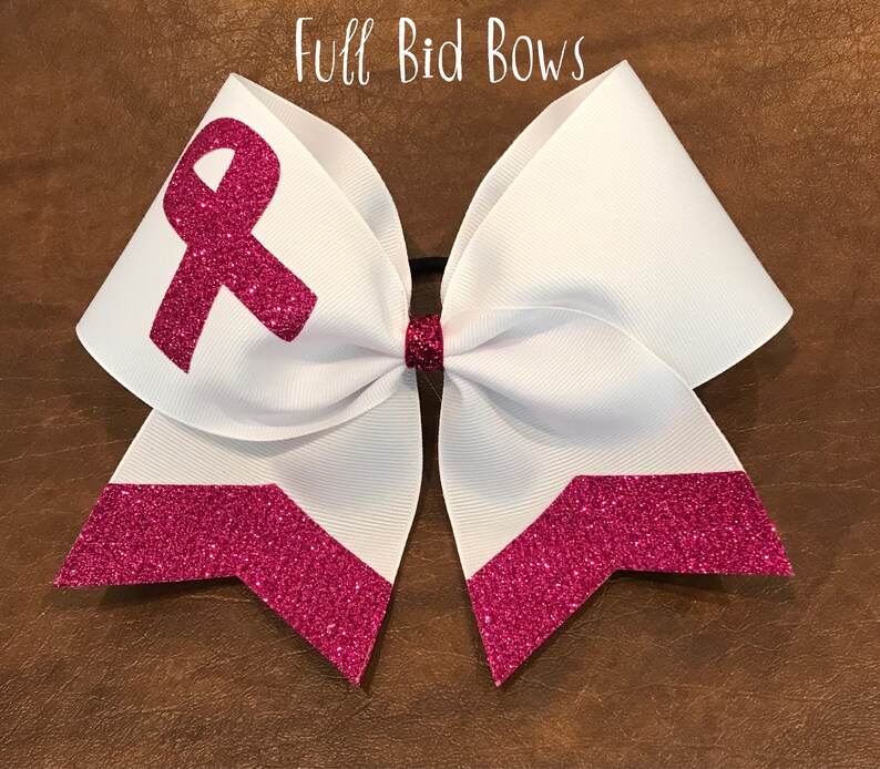 Cheer Bow - Breast Cancer Practice Bow With Chevron Edge - Etsy