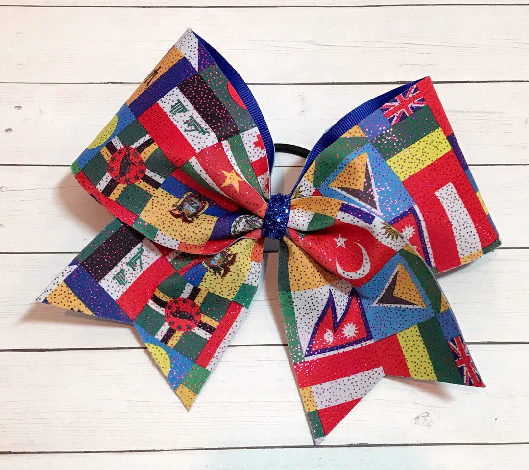 Cheer Bow - Worlds Flags - Etsy