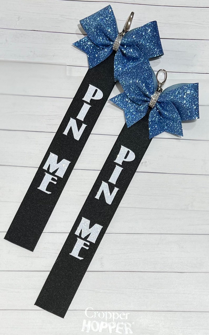 Pin Me Ribbon Pin Me Cheer Pin Me Bag Tag - Etsy