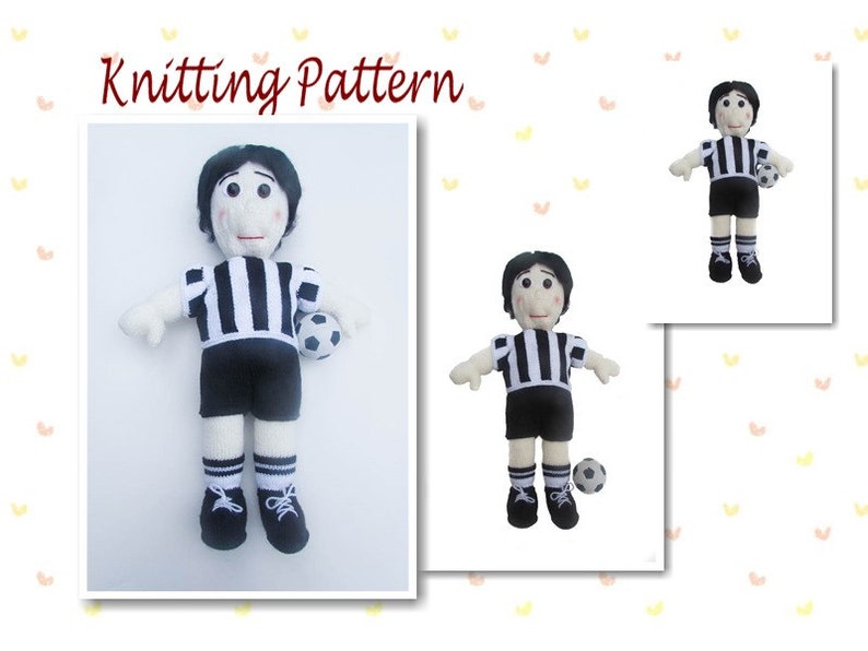 Knitting Pattern Football Soccer Doll Football Doll Soccer Doll Boys ...