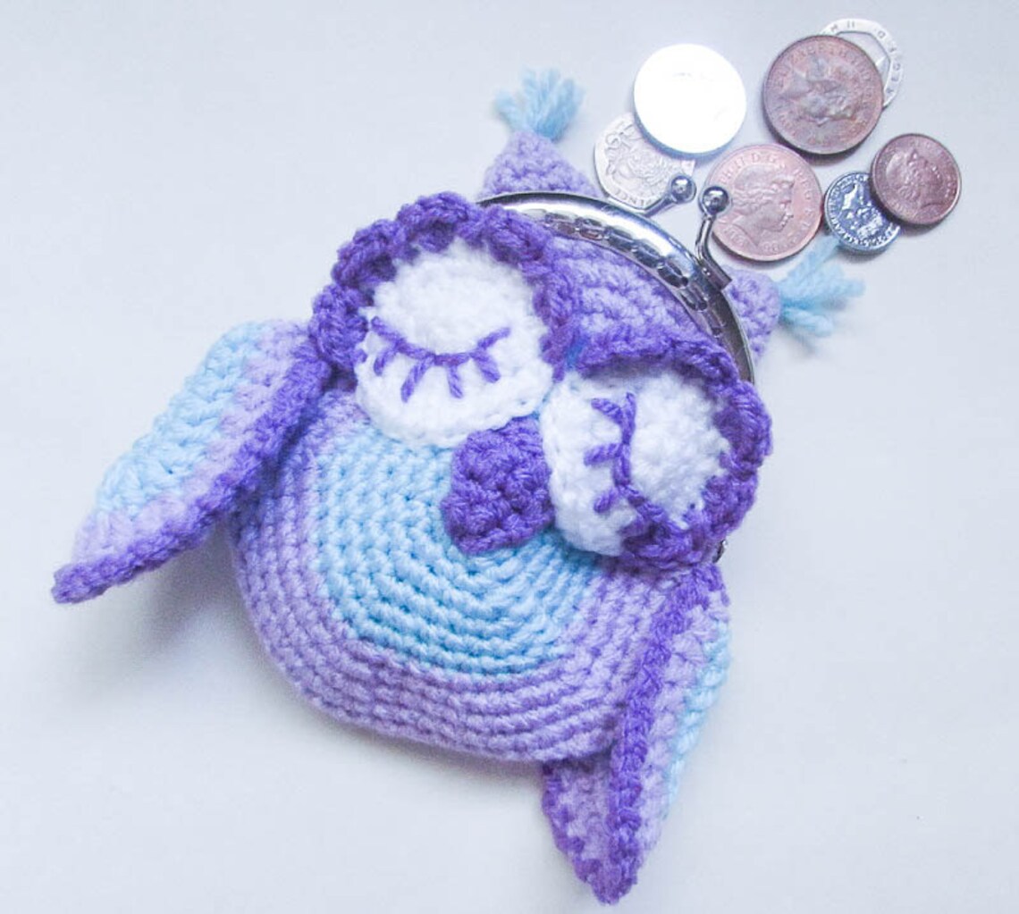 Crochet Pattern Owl Animal Coin Purse Crochet Novelty Purse | Etsy